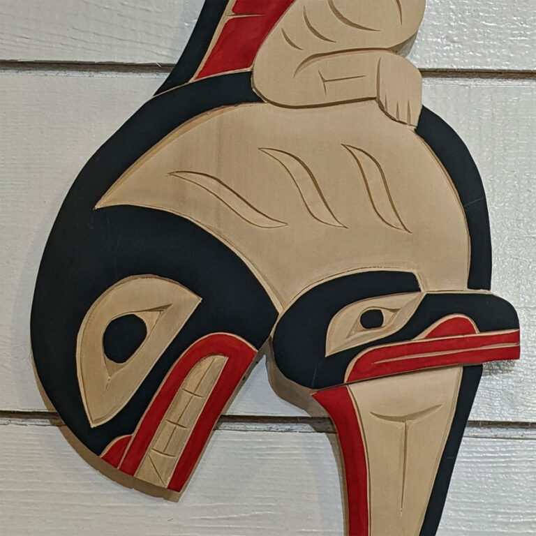 "Orca Whale and Calf" Intarsia - Forest Gems Gallery
